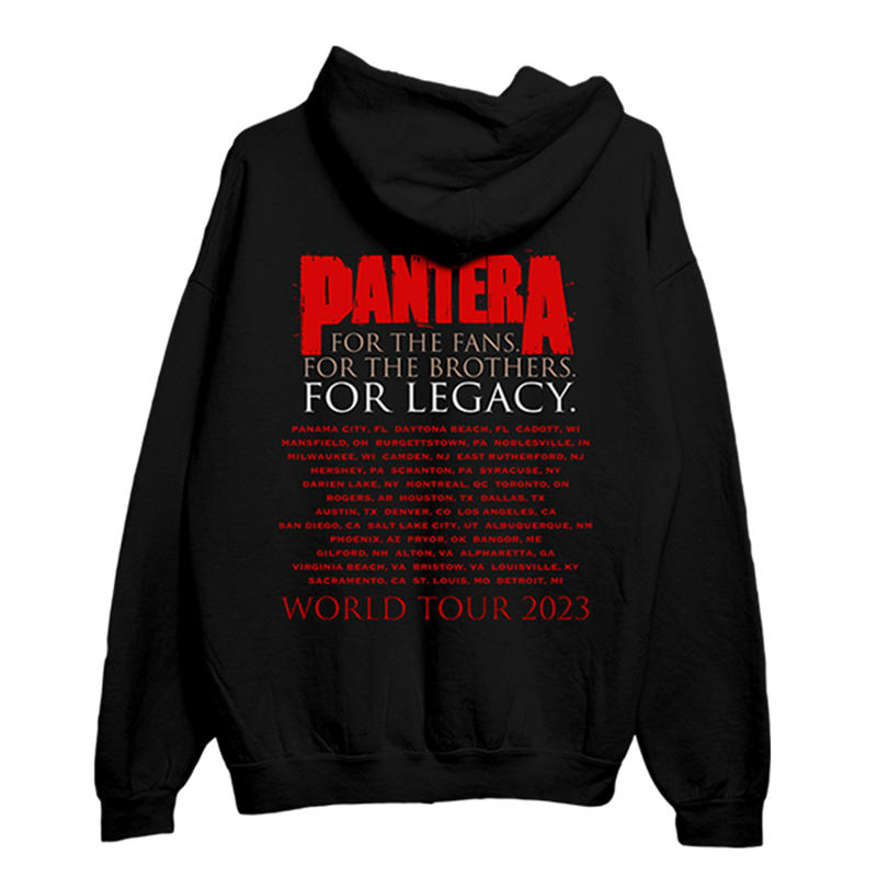 World Tour 2023 Black Hoodie - Pantera Official Store