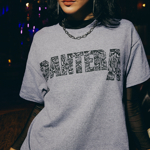 Heather Gray Angry Logo T-Shirt - Pantera Official Store
